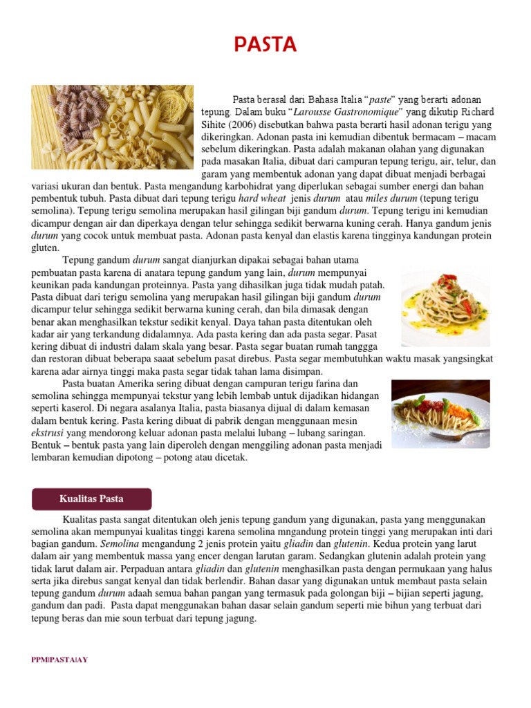 Pasta | PDF