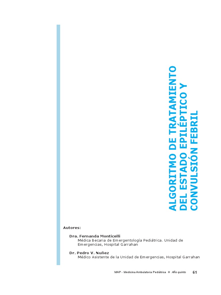 Algoritmo de Manejo de Convulsiones Febril | PDF | Cuidado de la salud ...