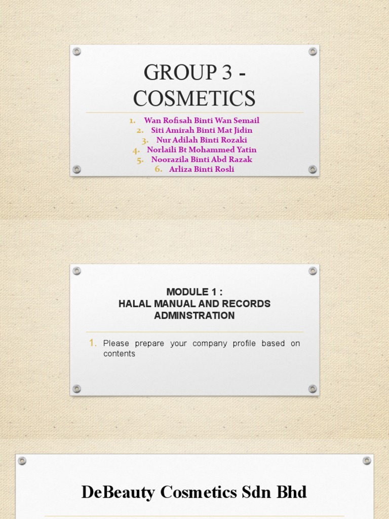 Group 3 - Cosmetics | PDF