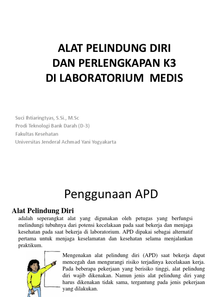 Alat Pelindung Diri di Laboratorium Medis | PDF | Kesehatan Holistik ...