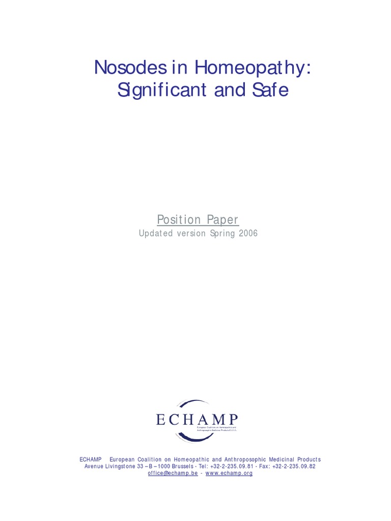 Nosodes in Homeopathy | PDF | Homeopathy | Alternative Medicine