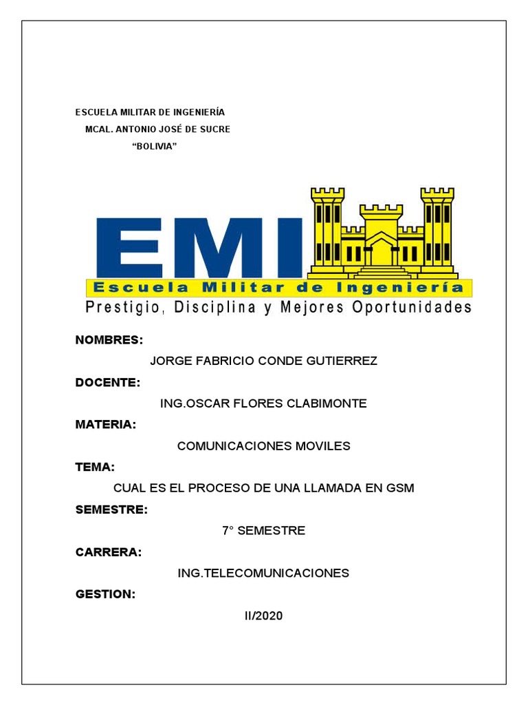 Cual Es El Proceso de Una Llamada en GSM | PDF | Gsm | Telecomunicaciones