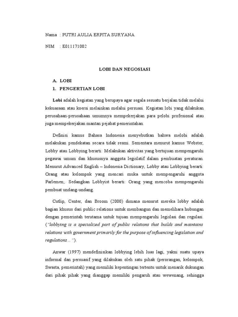 Panduan Lobi dan Negosiasi | PDF | Hukum