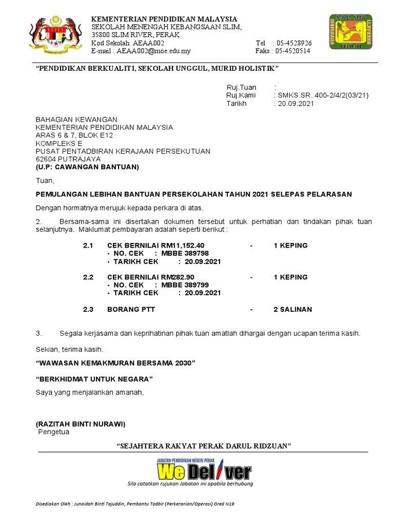 Format Surat (KPM) | PDF