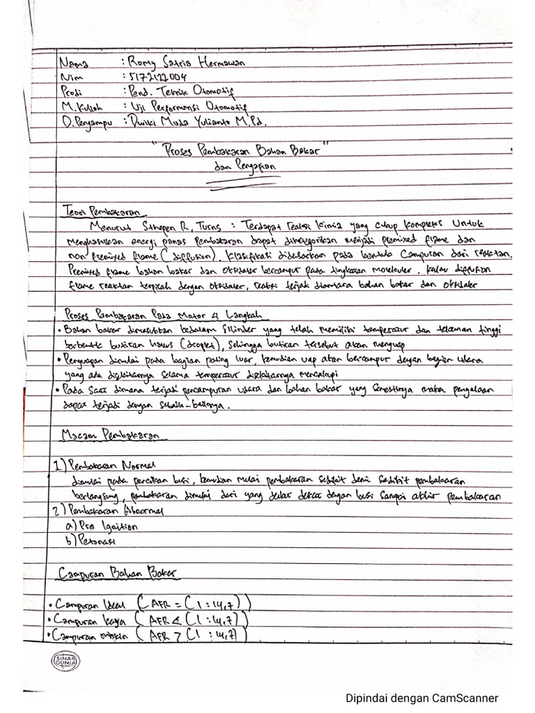 Pembakaran Bahan Bakar | PDF