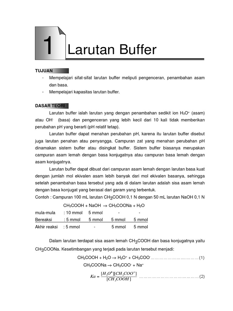 Larutan Buffer | PDF