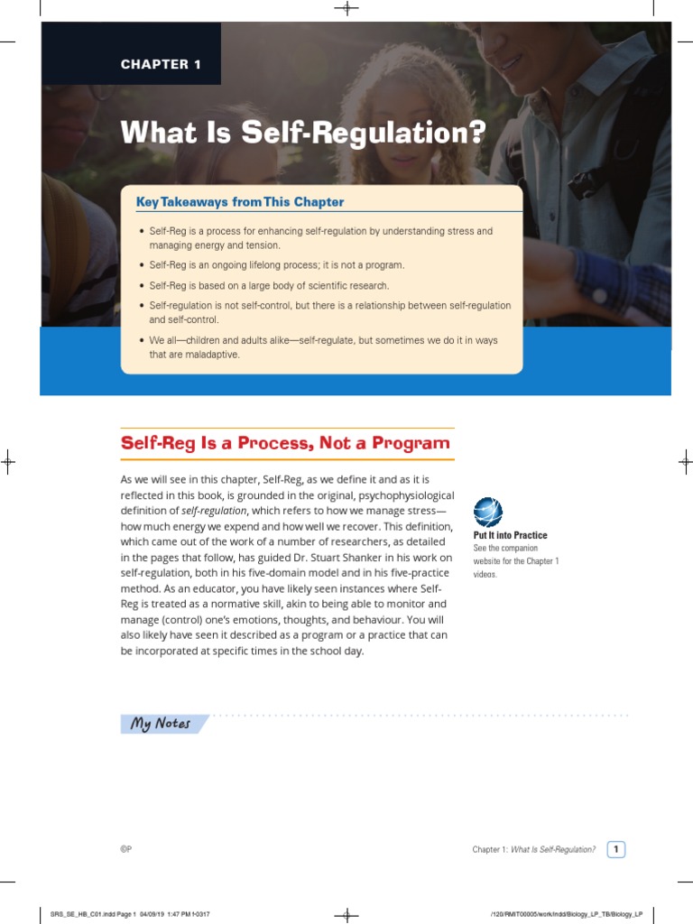 Self Reg Schools - CH - 1 Sample | PDF | Emotional Self Regulation ...