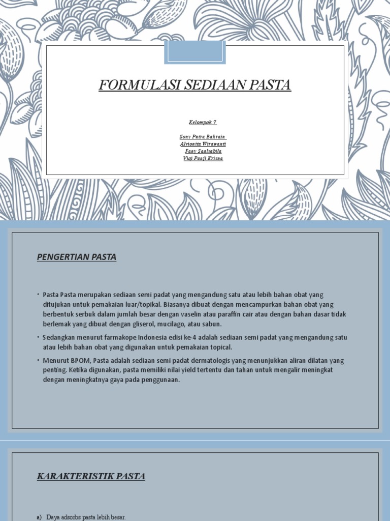 Formulasi Sediaan Pasta Bu Alma | PDF