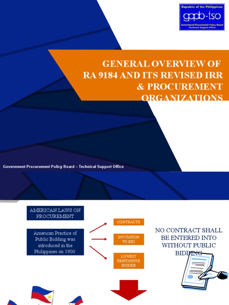 General Overview of Ra 9184 and Its Revised Irr & Procurement ...
