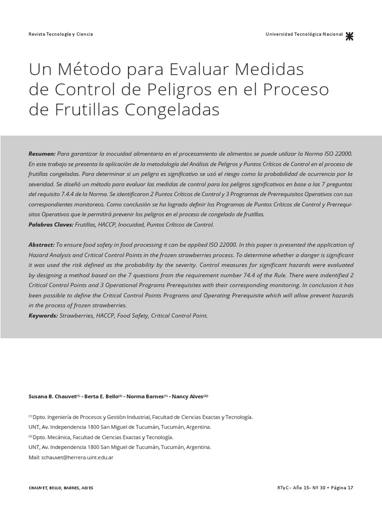 Método para Medida de Control PPRO y PCC | PDF | Análisis de Riesgo y ...