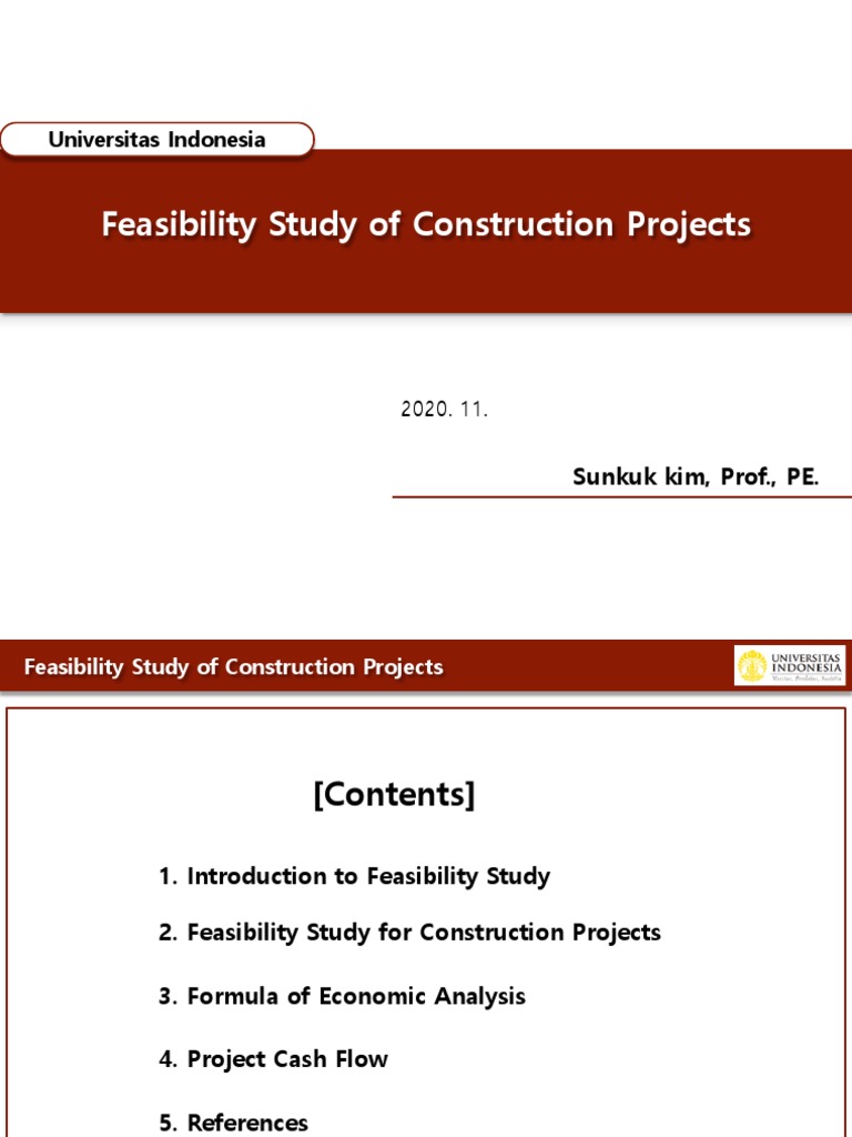 Feasibility Study For Construction Projects 1111 | PDF | Feasibility ...