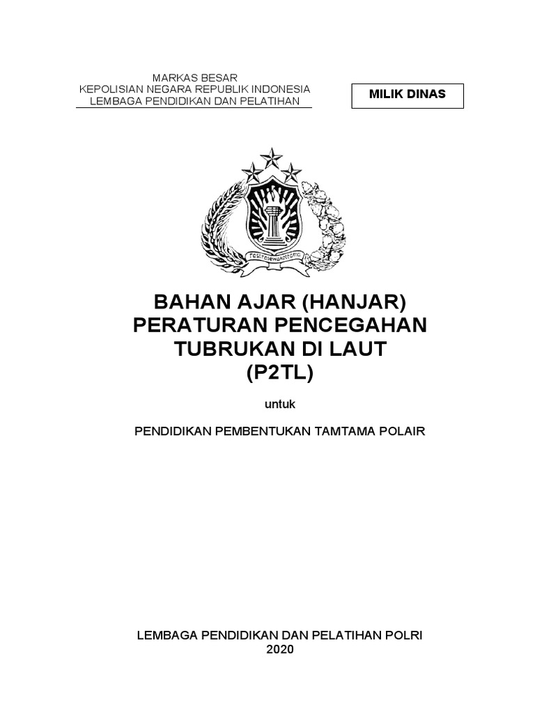 Peraturan Pencegahan Tubrukan Di Laut (p2tl) | PDF