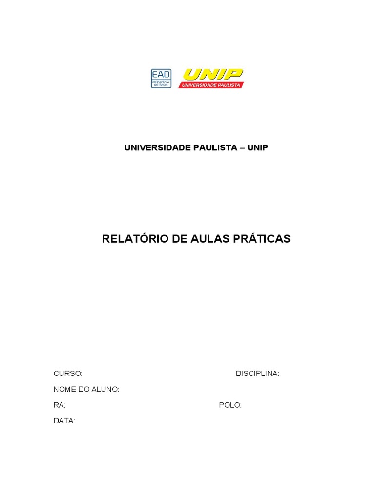 Modelo para Relatorio de Aula Pratica | PDF