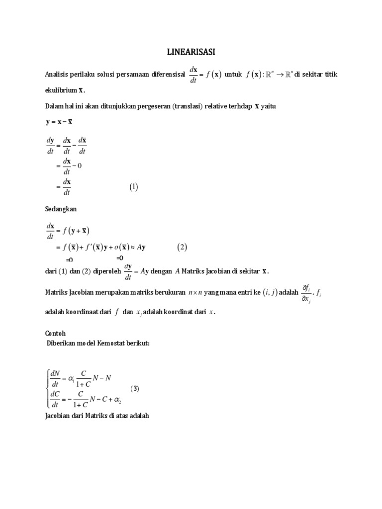 Linearisasi | PDF