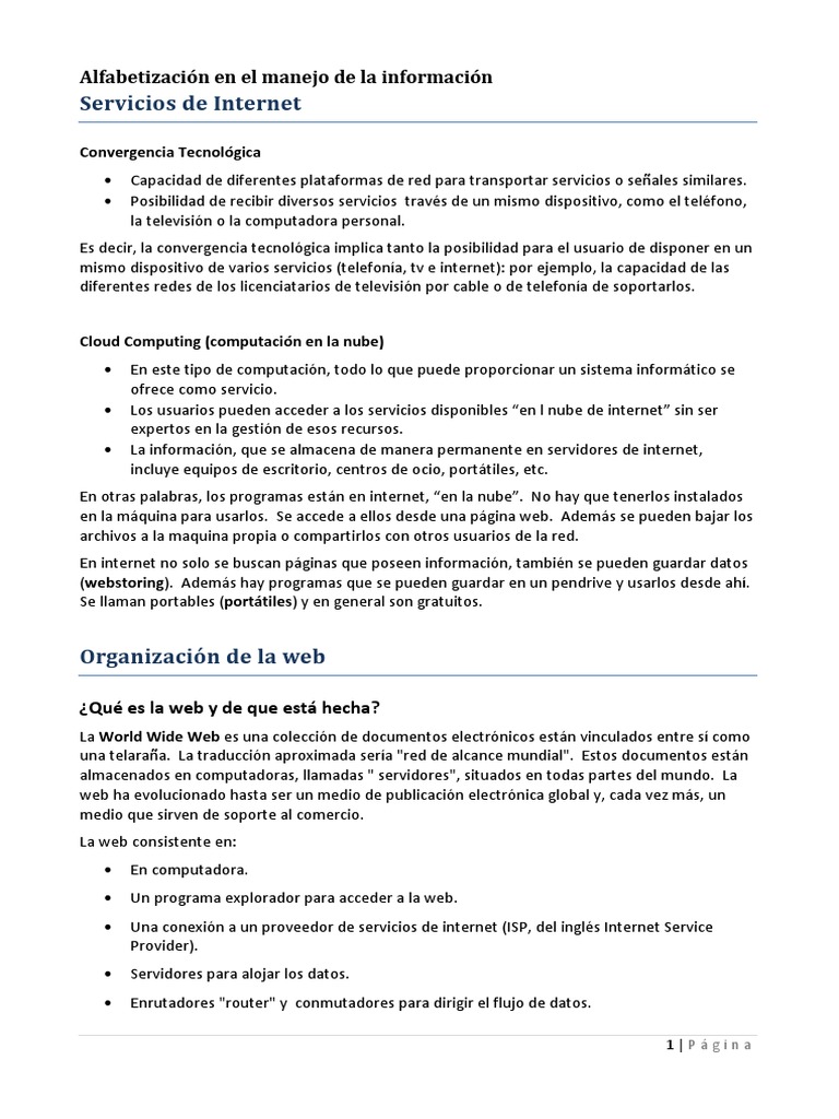 Alfabetización en El Manejo de La Información (Para Actividad) | PDF ...