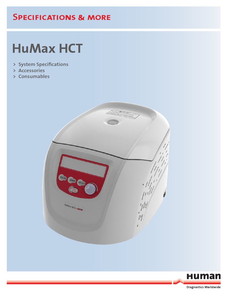 1.8. Microcentrifuga HuMax HCT | PDF | Electric Motor | Equipment