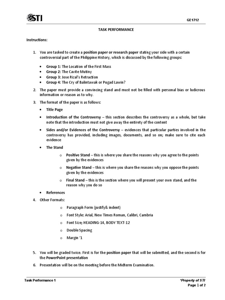 03 Task Performance 1 Philhis | PDF | Philippines