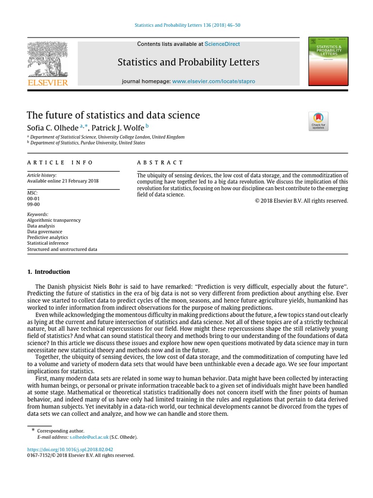 The Future of Statistics and The Data Science | PDF | Statistics ...