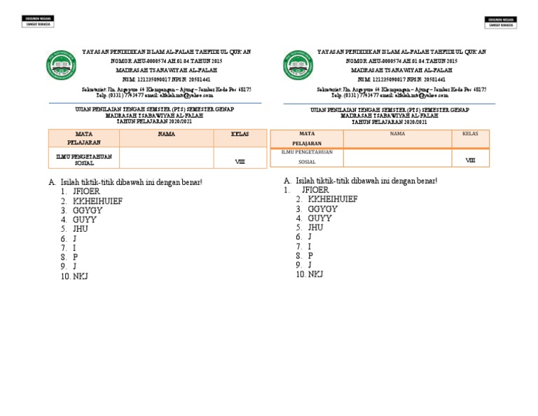 Soal Ips Kelas 8 | PDF