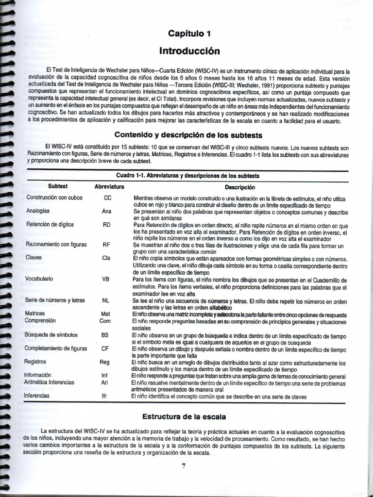 Manual Wisc-IV | PDF