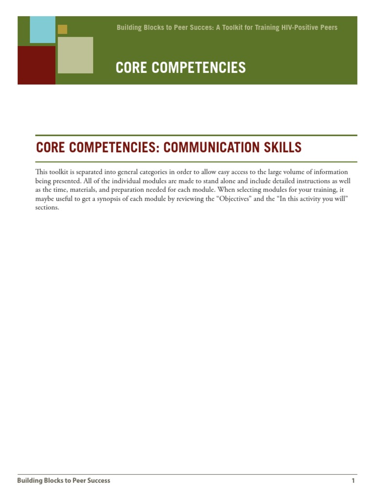 Peer Training Core Communication Skills | PDF | Body Language ...