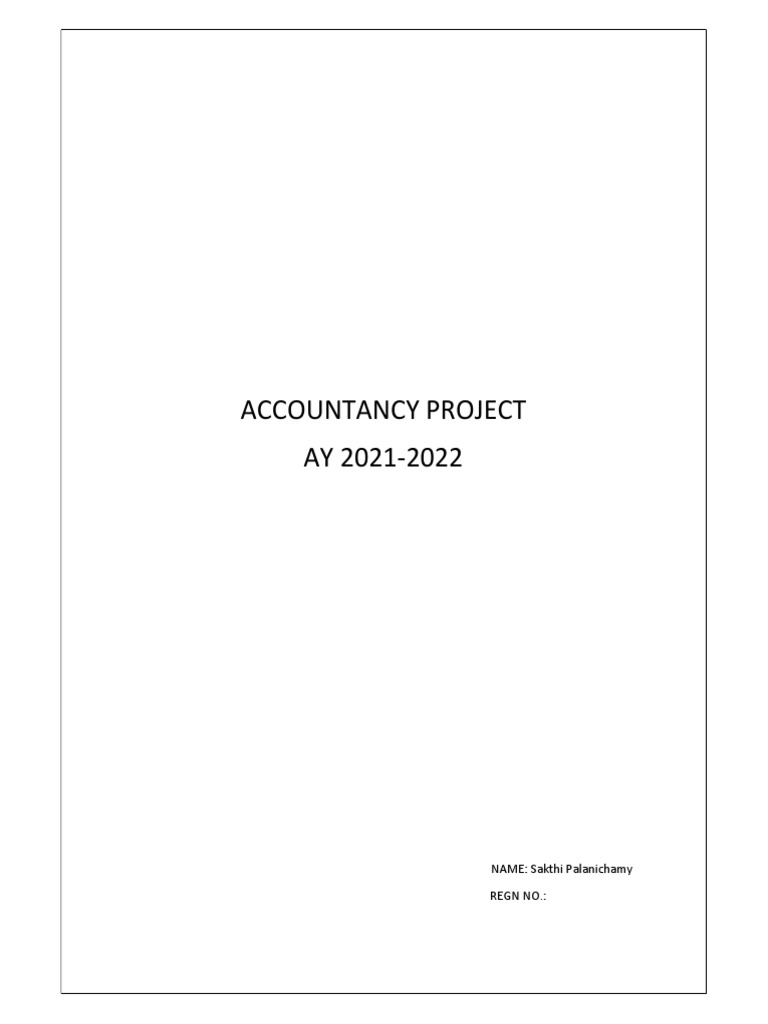 Accountancy Project Class 12 | PDF | Economy Of India | Companies
