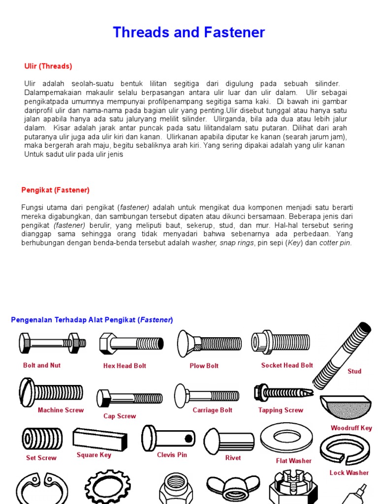 3 - Threads and Fastener | PDF