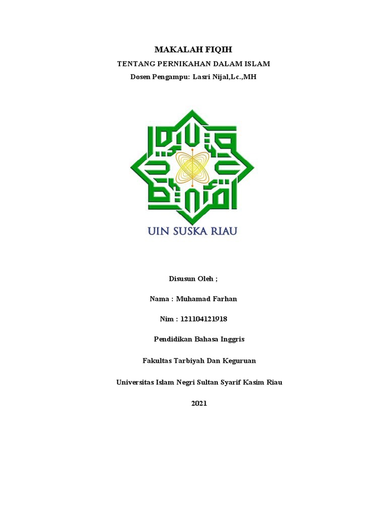 Makalah Fiqih Tentang Pernikahan Pdf