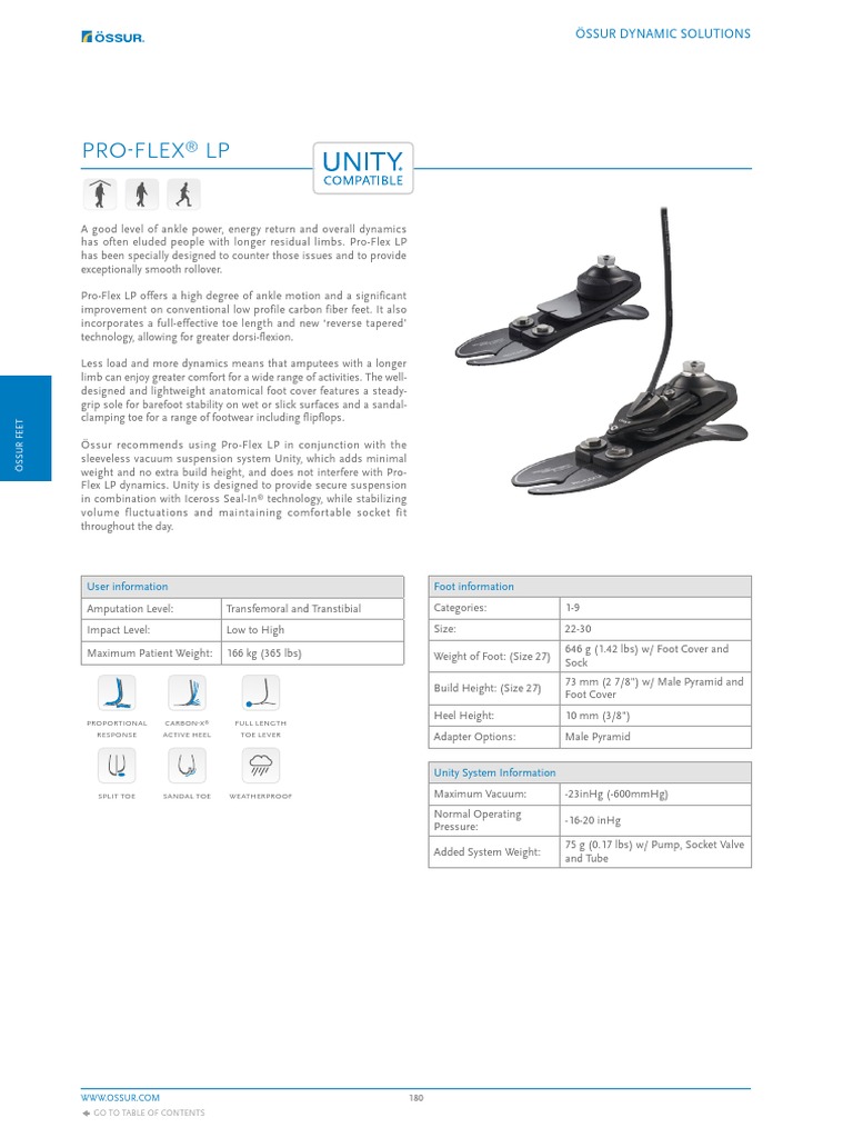 Pro-Flex LP: Össur Dynamic Solutions | PDF | Prosthesis