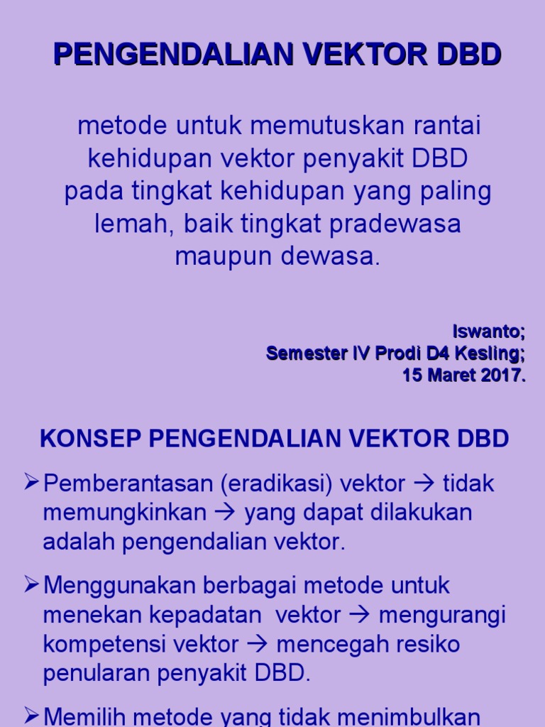 Teknologi Pengendalian Vektor DBD | PDF | Organisms | Zoology