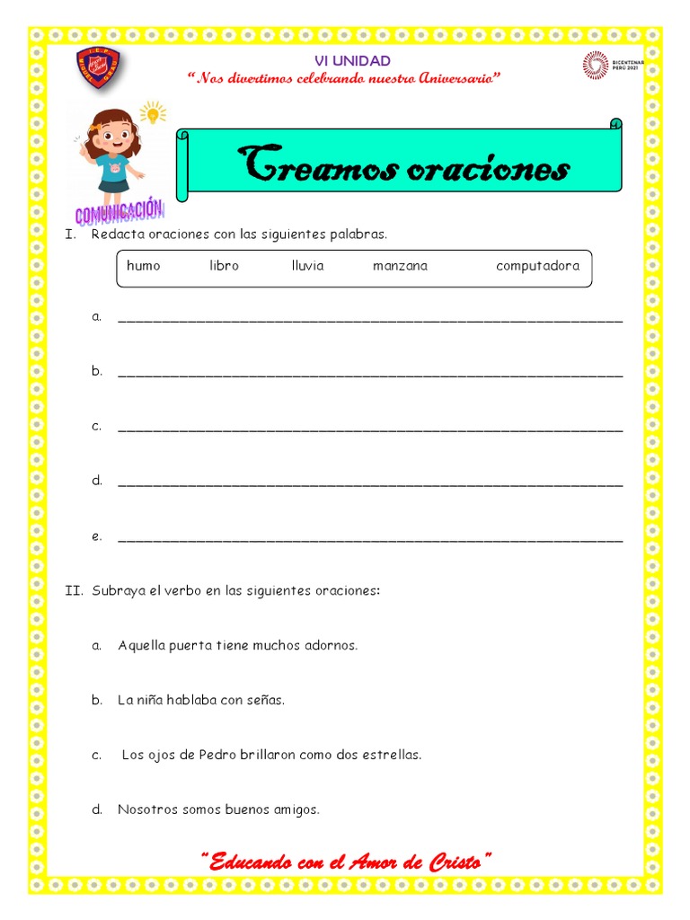 Creamos Oraciones | PDF