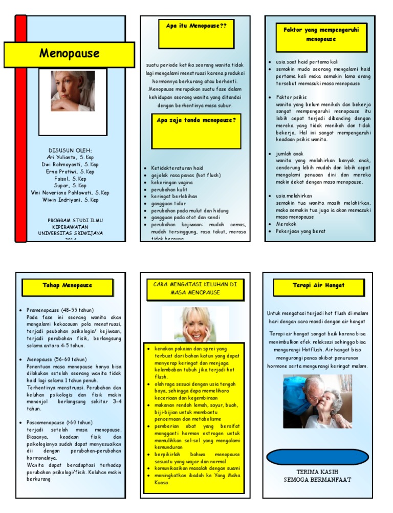 Leaflet Menopause | PDF | Kesehatan Holistik | Gaya Hidup