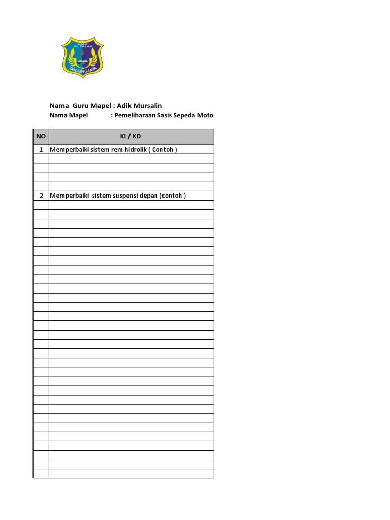 Analisis Kebutuhan Alat Dan Bahan Praktek TBSM 2020 | PDF