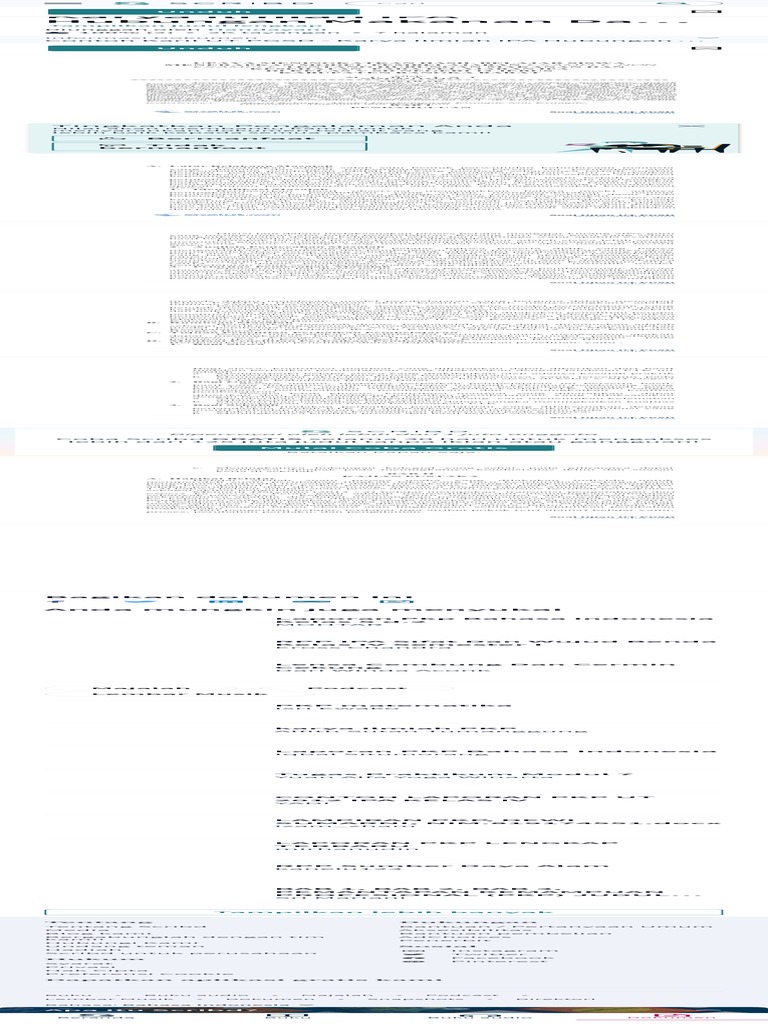 Contoh Karil UT PGSD - Karya Ilmiah IPA Hubungan Makanan Dan Kesehatan ...