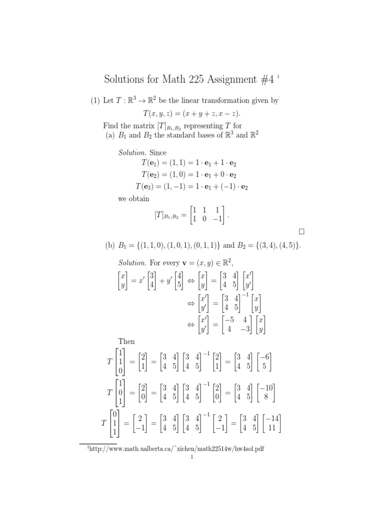Solutions For Math 225 Assignment #4 | PDF | Functions And Mappings | Functional Analysis