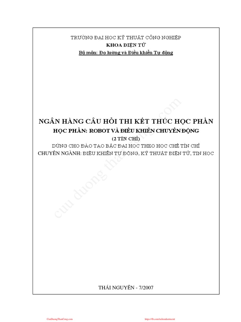 Robot-Cong-Nghiep - Robot-&-Dktd - (Cuuduongthancong - Com) | PDF