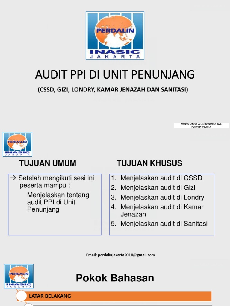 Audit PPI Penunjang - Perdalin 23-25 Nov 2021 (Susilowati) | PDF | Teknologi & Rekayasa