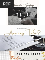 Mga Sangkap o Elemento NG Tula | PDF