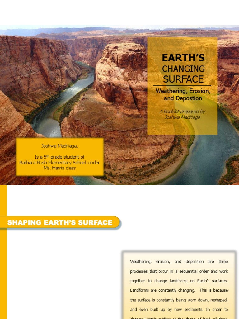 Earth's Changing Surface | PDF | Weathering | Erosion
