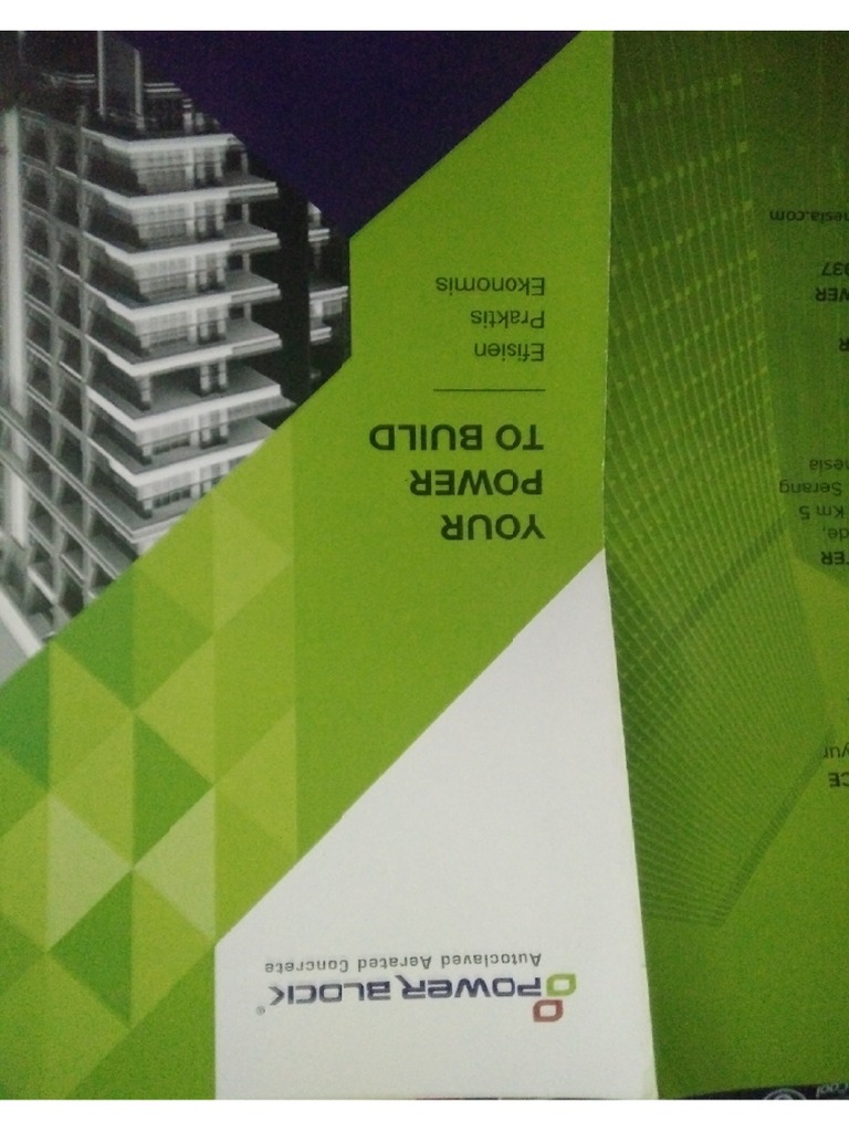 Osur Bata Ringan Dan Semen Plesteran Powerblc OK2 | PDF