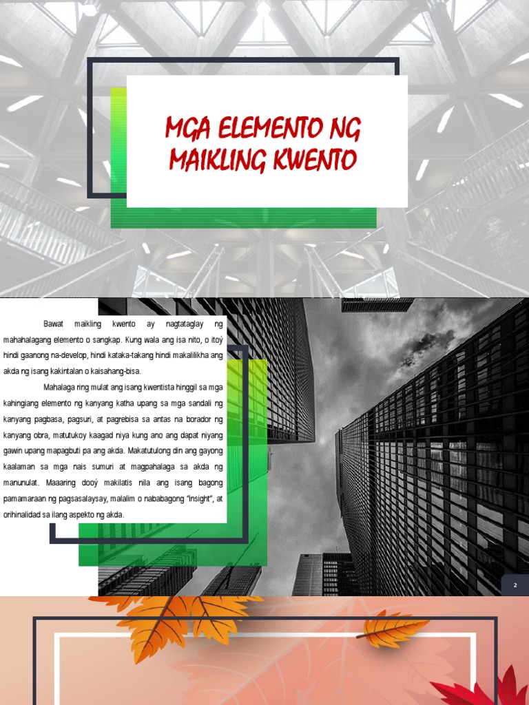 Mga Elemento NG Maikling Kwento | PDF