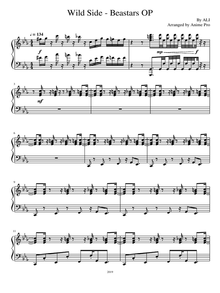 Wild Side - Beastars OP | PDF
