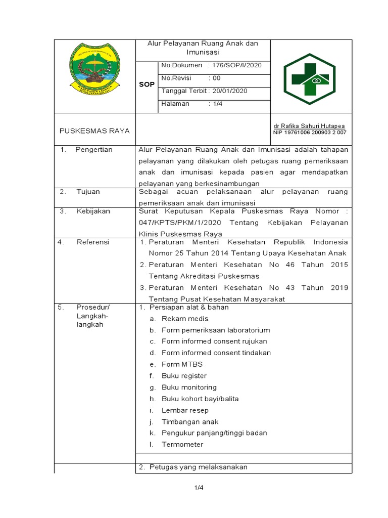 SOP Alur Ruang Anak | PDF | Pengembangan Diri | Sains & Matematika