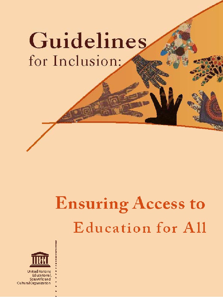 Guidelines For Inclusion: Ensuring Access To Education For All | PDF