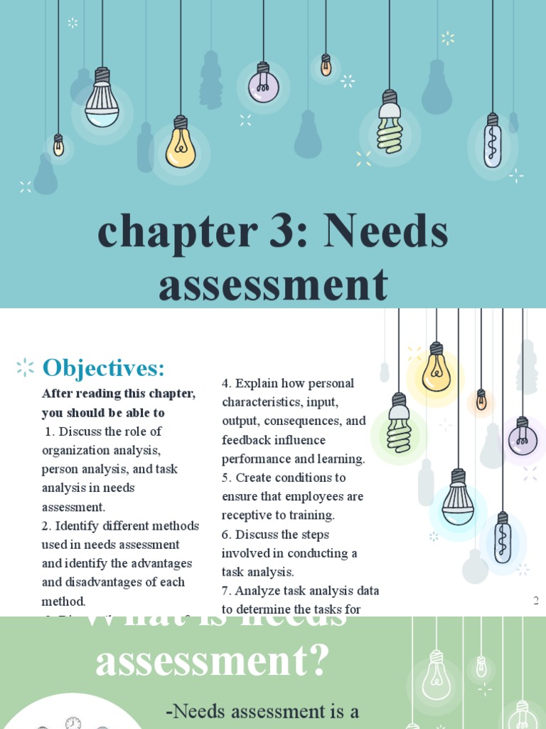 Needs Assessment in Training Design | PDF | Needs Assessment ...
