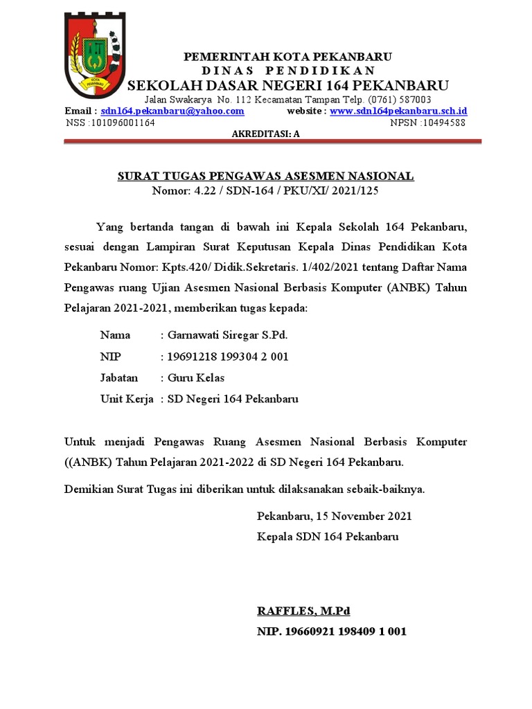 SK Pengawas Anbk | PDF