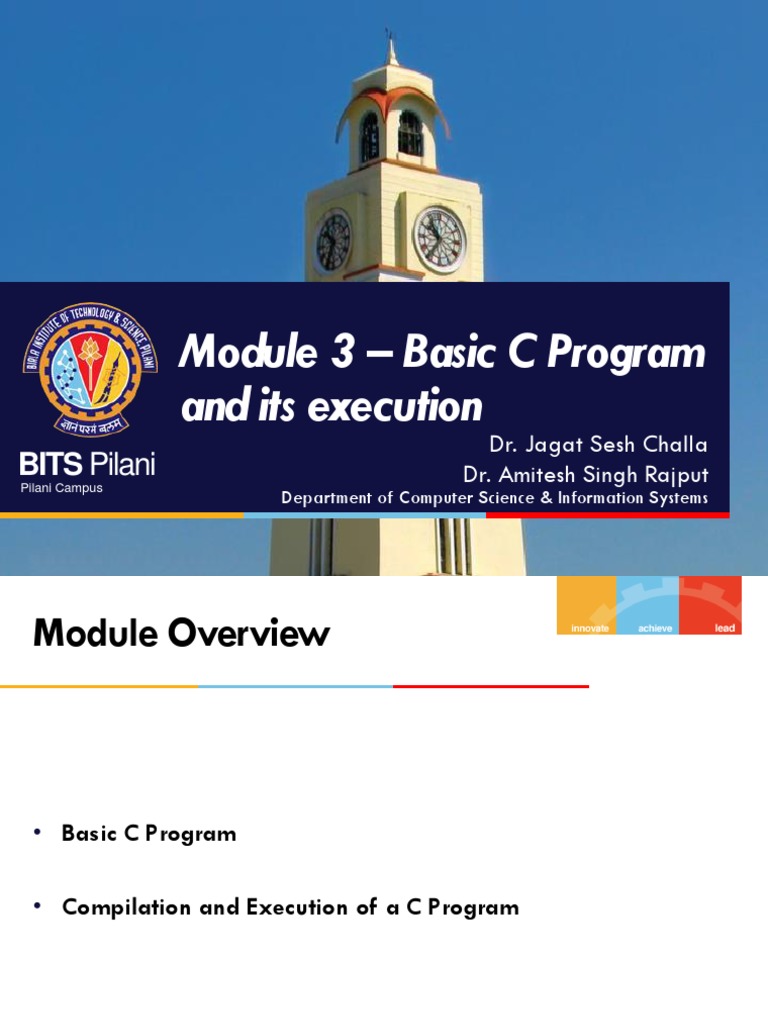 Module 3 - Basic C Program Its Execution | PDF | C (Programming ...