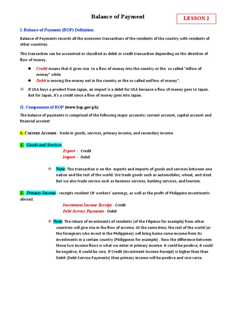 Understanding Balance of Payments (BOP) | PDF | Balance Of Payments ...