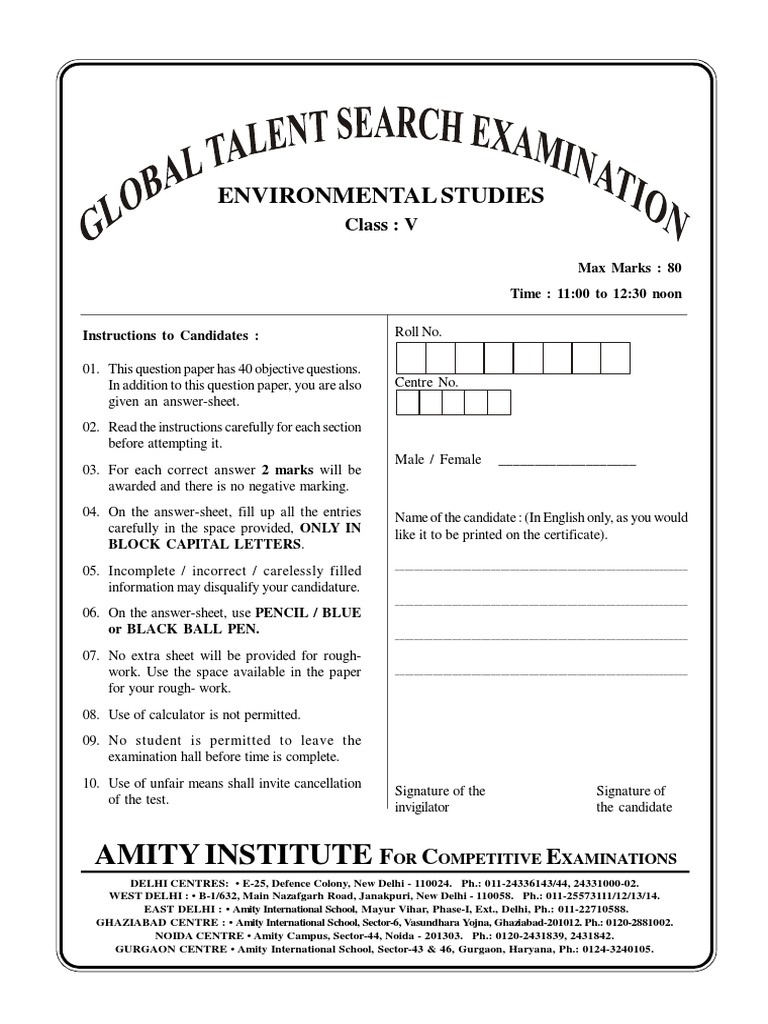 GTSE - Online - Class V - EVS | PDF | Mount Everest