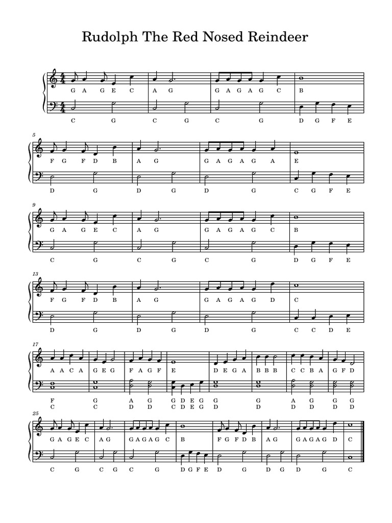 Rudolph The Red Nosed Reindeer | PDF | Santa Claus's Reindeer | Santa's ...